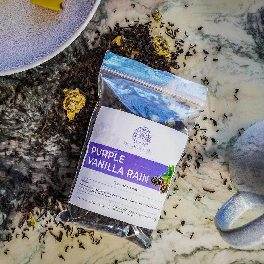 Purple Vanilla Rain black tea (caffeinated) – The Mental Bar Coffee Company